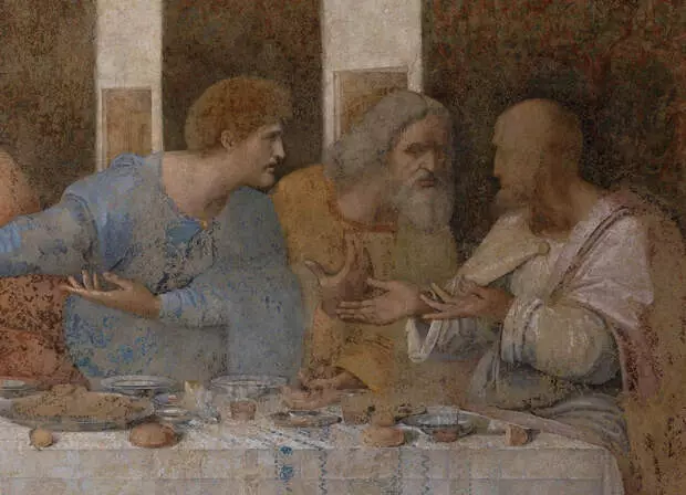 Ano ang aktwal na itinatanghal sa The Last Supper ni Leonardo da Vinci?