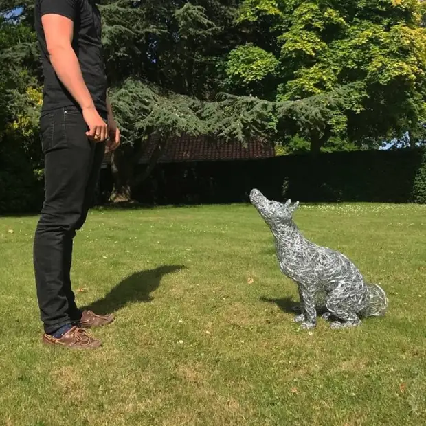 Incredibile sculpturi de animale din sârmă galvanizată