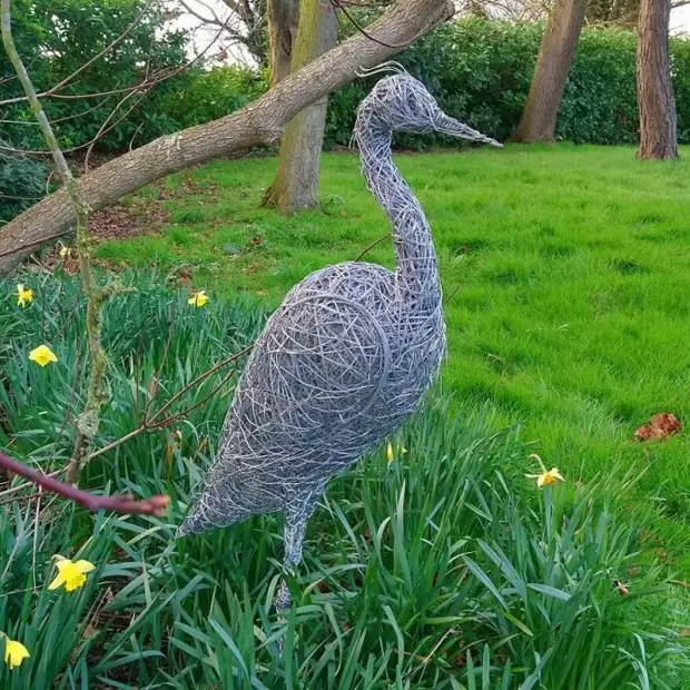 Increíbles esculturas de animales de alambre galvanizado