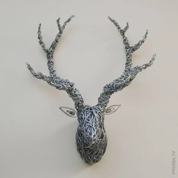 Incredible galvanized wire animal sculptures