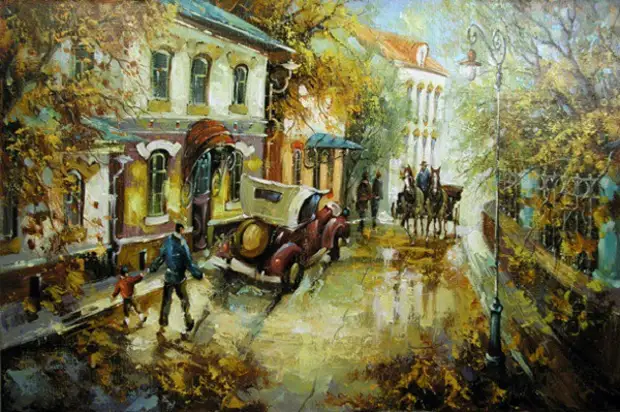 Karya artis Boev Sergei Yurievich. Landskap bandar. (33 gambar)