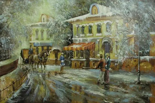 Karya artis Boev Sergei Yurievich. Landskap bandar. (33 gambar)