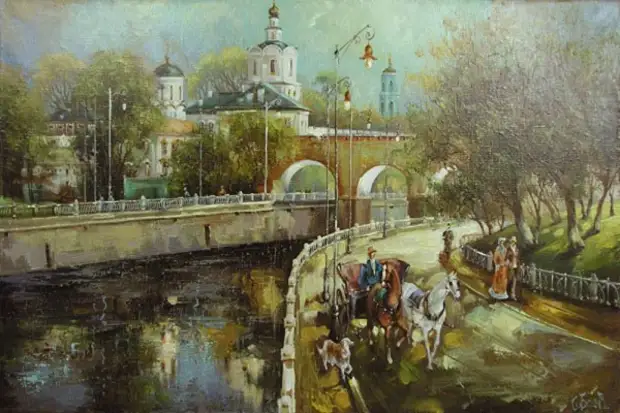 Karya artis Boev Sergei Yurievich. Landskap bandar. (33 gambar)