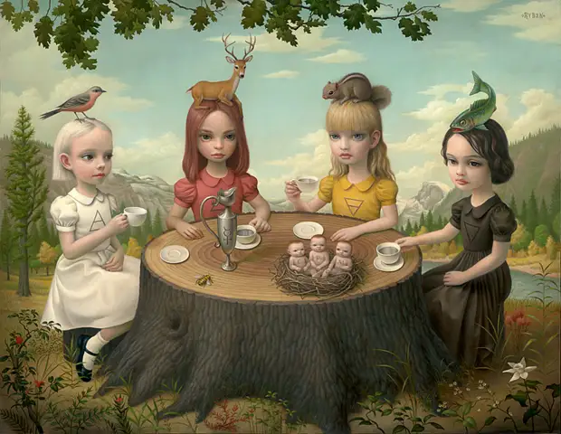 Piktura të çuditshme nga Mark Ryden Mark Ryden, piktura, mason, shejtan, artist