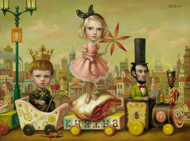 Piktura të çuditshme nga Mark Ryden Mark Ryden, piktura, mason, shejtan, artist