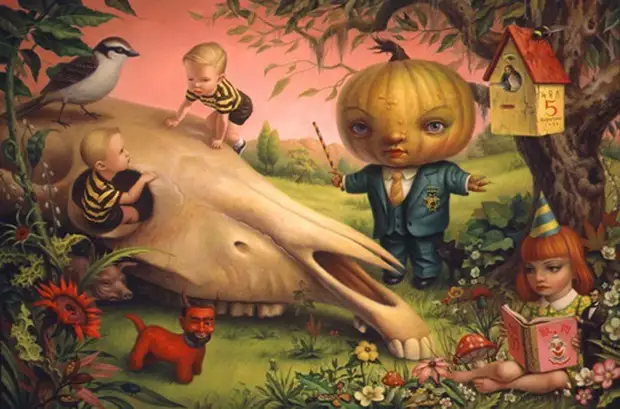 Piktura të çuditshme nga Mark Ryden Mark Ryden, piktura, mason, shejtan, artist