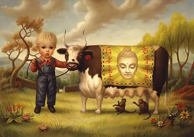 Piktura të çuditshme nga Mark Ryden Mark Ryden, piktura, mason, shejtan, artist