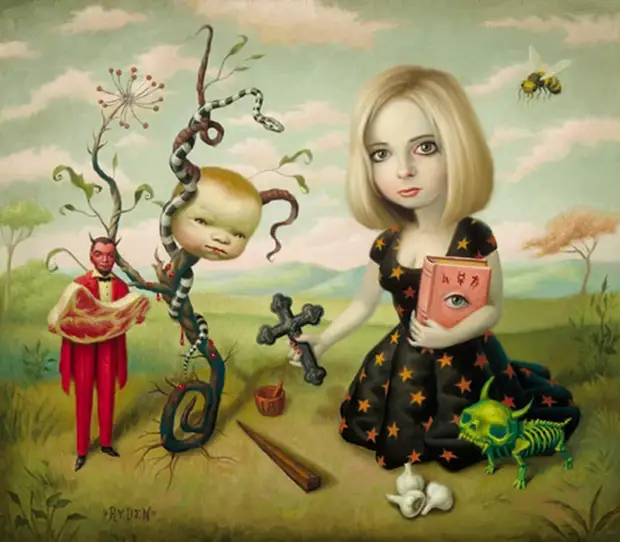 Piktura të çuditshme nga Mark Ryden Mark Ryden, piktura, mason, shejtan, artist