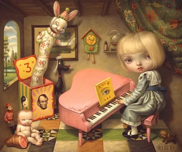 Piktura të çuditshme nga Mark Ryden Mark Ryden, piktura, mason, shejtan, artist