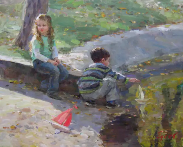 Vjaġġ għat-tfulija mal-artist Vladimir Gusev.