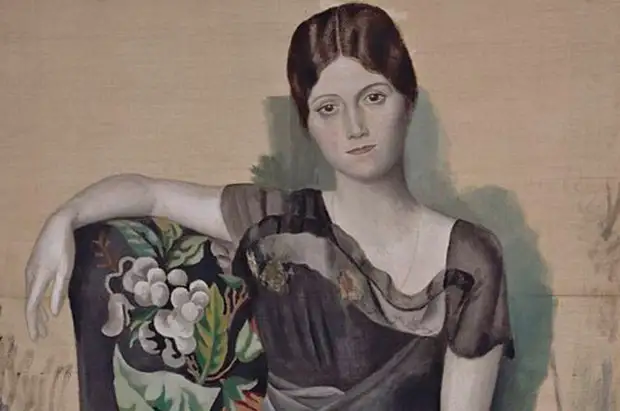 Portrait ntawm Olga Khokhlova los ntawm Pablo Picasso