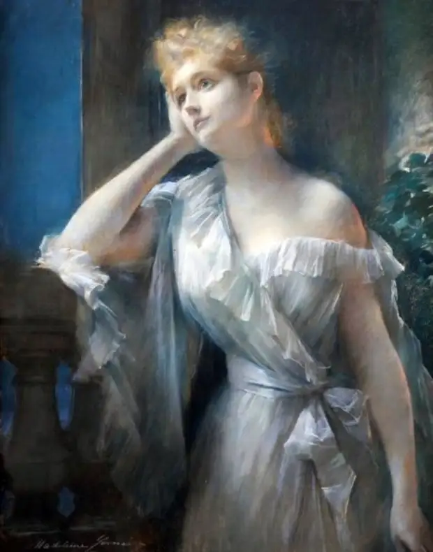 Artista Madeleine Jeanne Lemaire (1845 - 1926). Lei è la seconda dopo dio