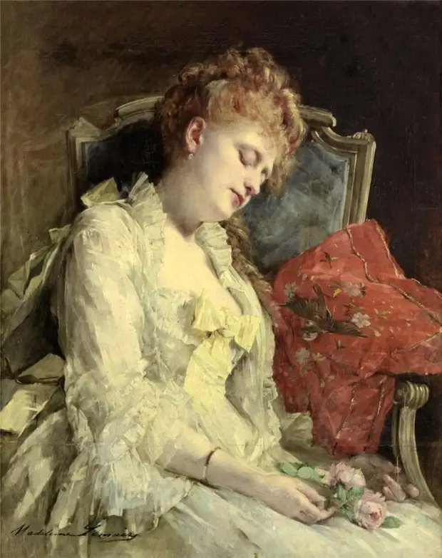 Artista Madeleine Jeanne Lemaire (1845 - 1926). Lei è la seconda dopo dio