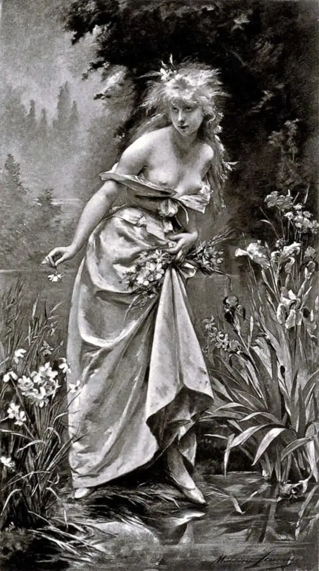 Artista Madeleine Jeanne Lemaire (1845 - 1926). Lei è la seconda dopo dio