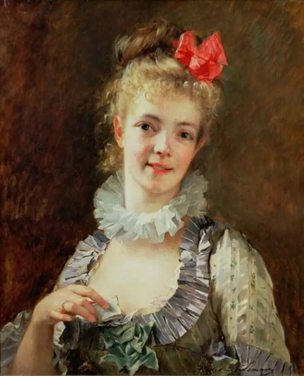 Artista Madeleine Jeanne Lemaire (1845 - 1926). Lei è la seconda dopo dio