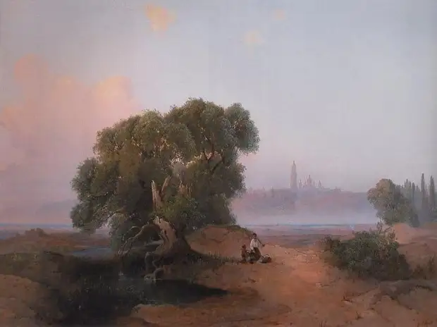 Alexey Savrasov, Kuona kweKiev kubva kuDnieper kuenda kuPechersk Lavra, 1852