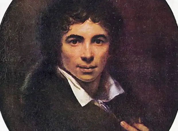 Orest Kiprensky. Autorretratua, 1820. Uffizi. Fragmento