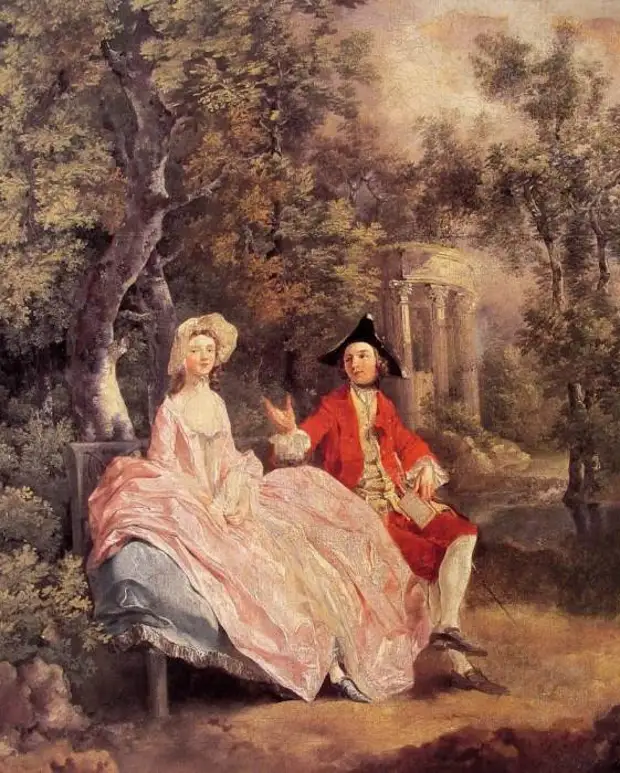 Thomas Gainsborough. Mkparịta ụka n'ime ogige ahụ, 1745-1746