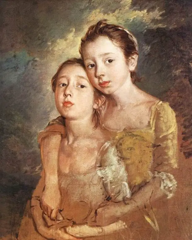 Thomas Gainsborough. Ishusho y'abakobwa, 1759