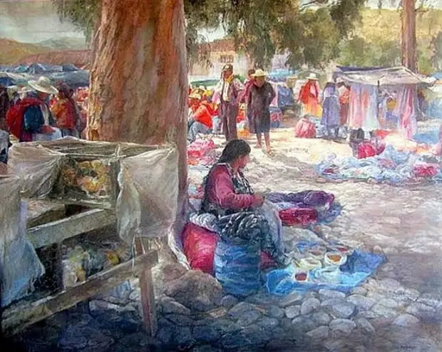 Peintures de l'artiste Remy Daza Poksak (Remy Daza Rojas)