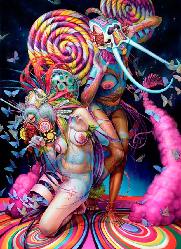 Ibikorwa bya psychedelic by Hannah Kwizera Yata.