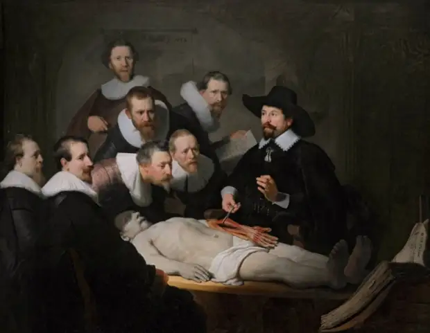 Rembrandt van Rijn. Lekce anatomie od Dr. Tulpy, 1632