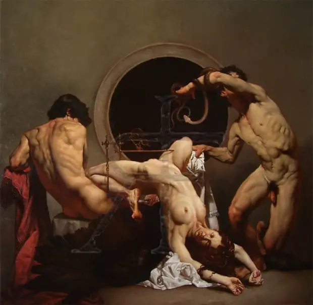 Klassieke werke van die kontemporêre kunstenaar Roberto Ferri