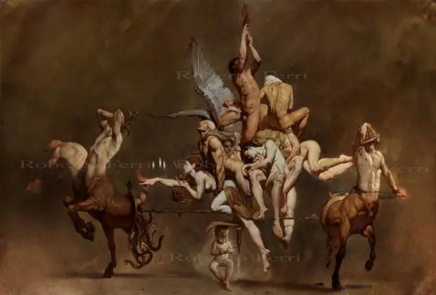 Klassieke werke van die kontemporêre kunstenaar Roberto Ferri