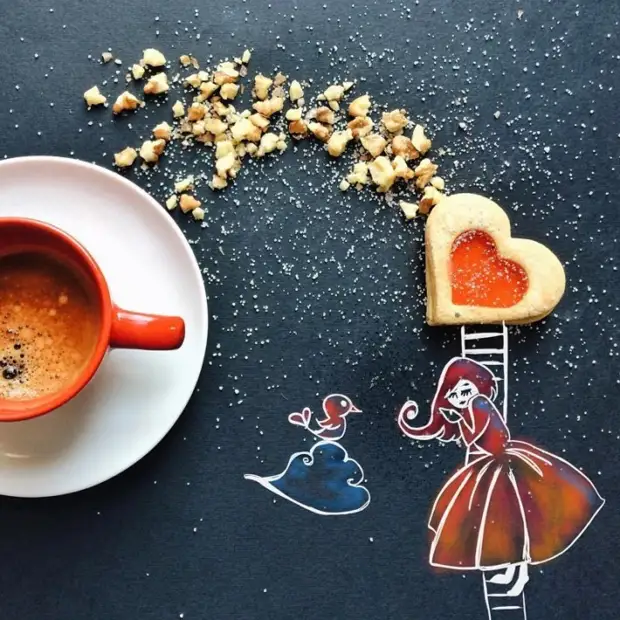 Koffie in de ochtend als kunst (16 foto's)