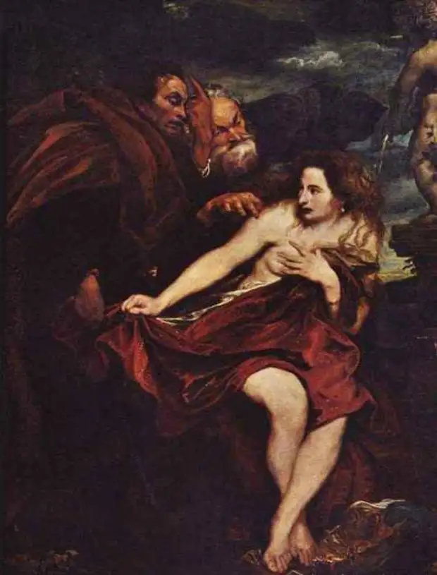 Susanna e gli Anziani. Di Anton van Dyck.