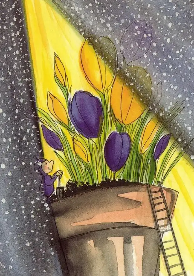 A primavera está chegando - o caminho para a primavera! ARTISTA - ILUSTRADOR VIRPI PEKKALAN