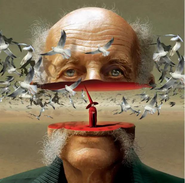 Karya surealis dening Igor Morski.