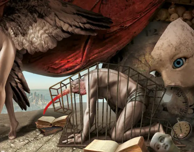 Karya surealis dening Igor Morski.