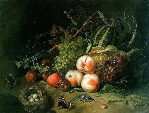 Umělec Rachel Ruysch (1664 - 1750). Barokní zátiší