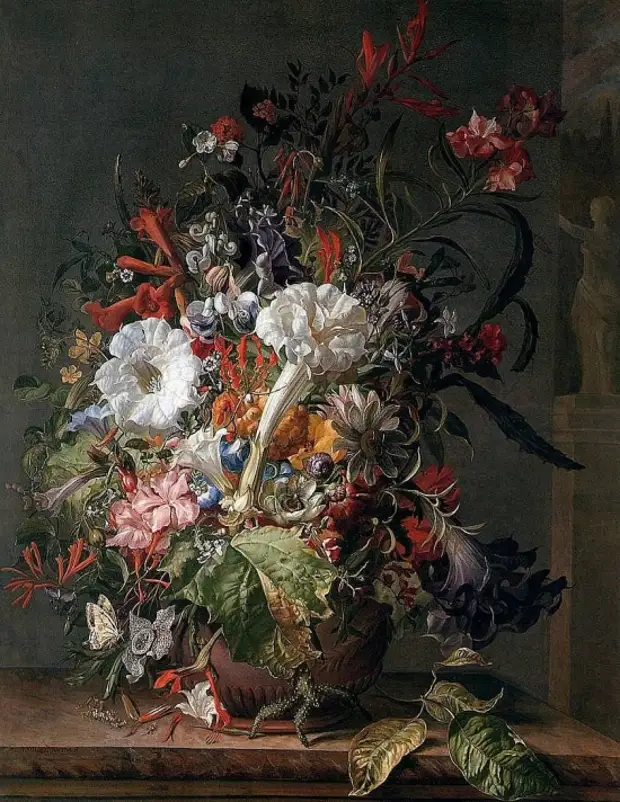 Umelec Rachel Ruysch (1664 - 1750). Barokové zátišia