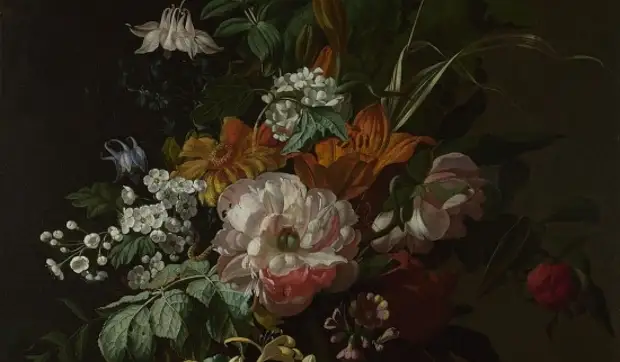 藝術家 Rachel Ruysch (1664 - 1750)。巴洛克靜物