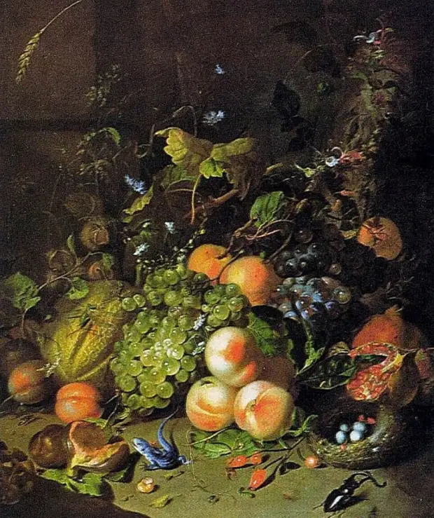 藝術家 Rachel Ruysch (1664 - 1750)。巴洛克靜物