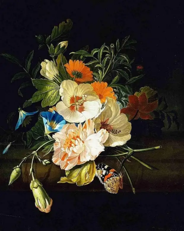 藝術家 Rachel Ruysch (1664 - 1750)。巴洛克靜物