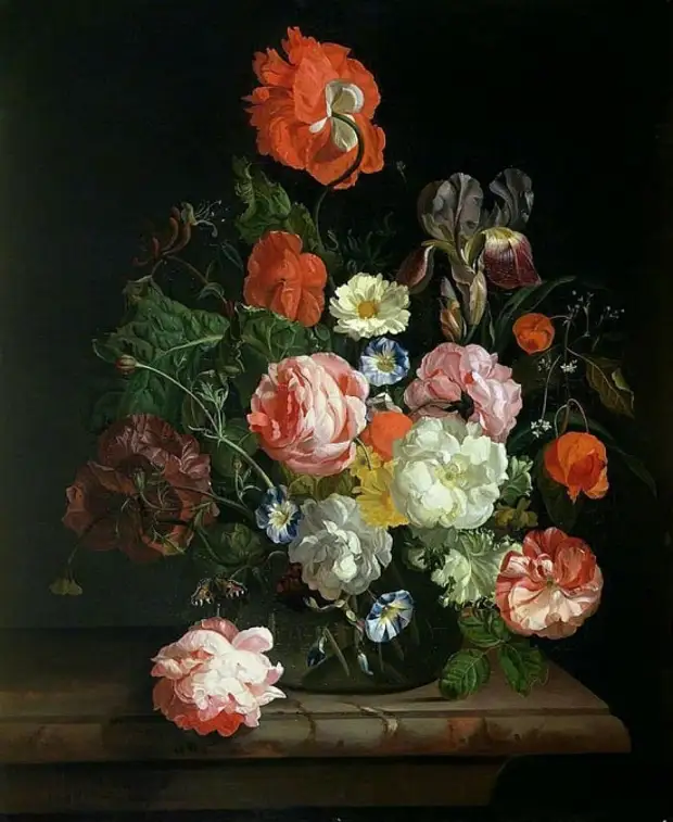 Umelec Rachel Ruysch (1664 - 1750). Barokové zátišia