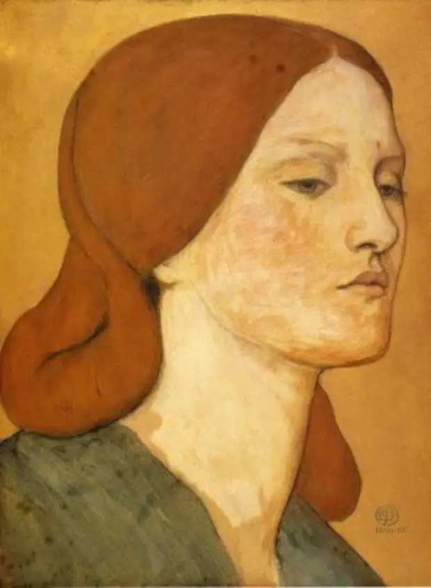 Dante Gabriel Rossetti. Portret i Elizabeth Siddal, 1865