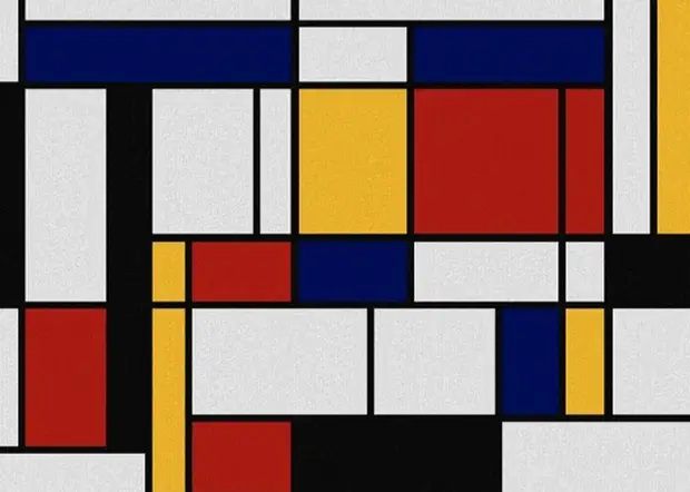 O neoplasticismo de Piet Mondrian.