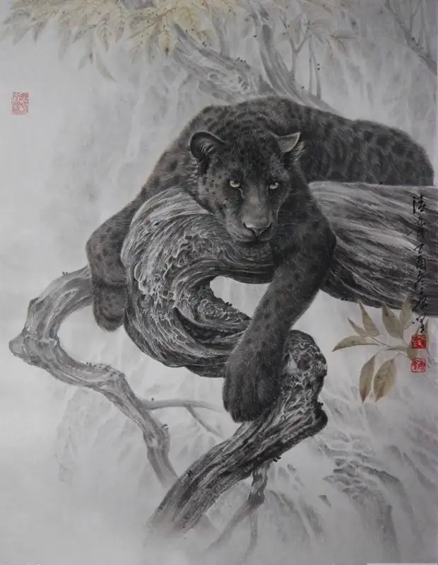 Tang Jiang'ın resimlerinde hayvanlar (27 sanat eseri)