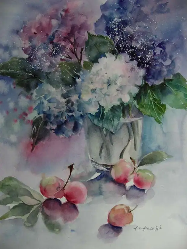 Schéi Aquarelle vum Harumi Kosugi