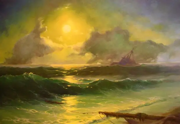 Ysgrifennodd Aivazovsky ei luniau o'r cof.