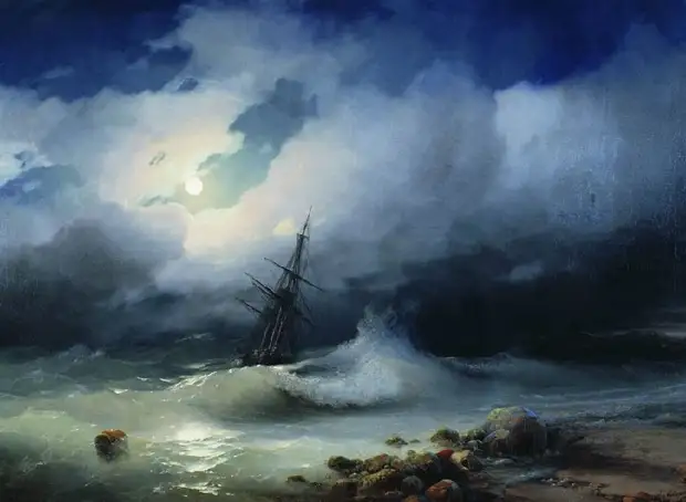 इवान Konstantinovich Aivazovsky को Seascapes। इतिहास, तथ्यहरु