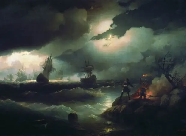 Seascapes o Ivan Konstantinovich Aivazovsky. talaʻaga, mea moni