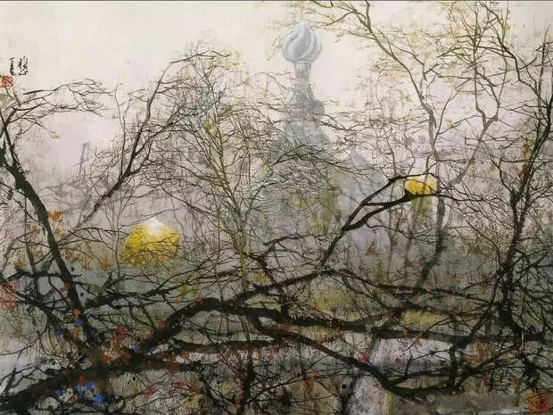 Kënschtler Liu Maoshan. Magesch Aquarell Welt