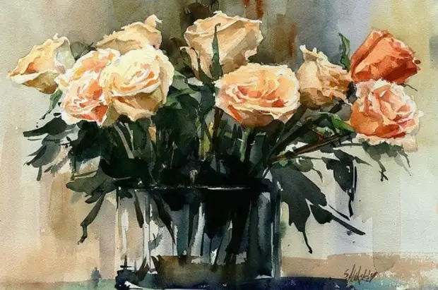 Artist Sergei Alekseev. Mesmerizing watercolor