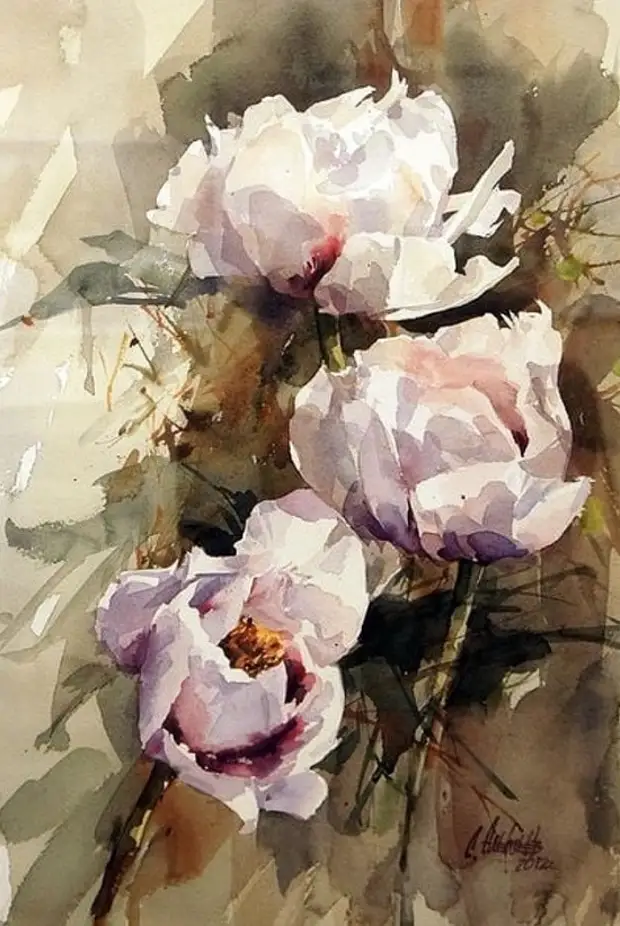 Artist Sergei Alekseev. Mesmerizing watercolor