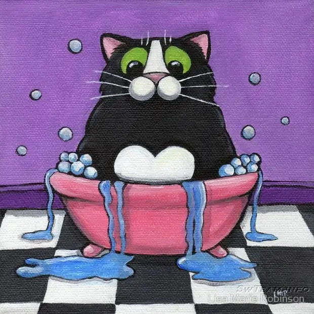 Positive Cat Drawings av Lisa Marie Robinson